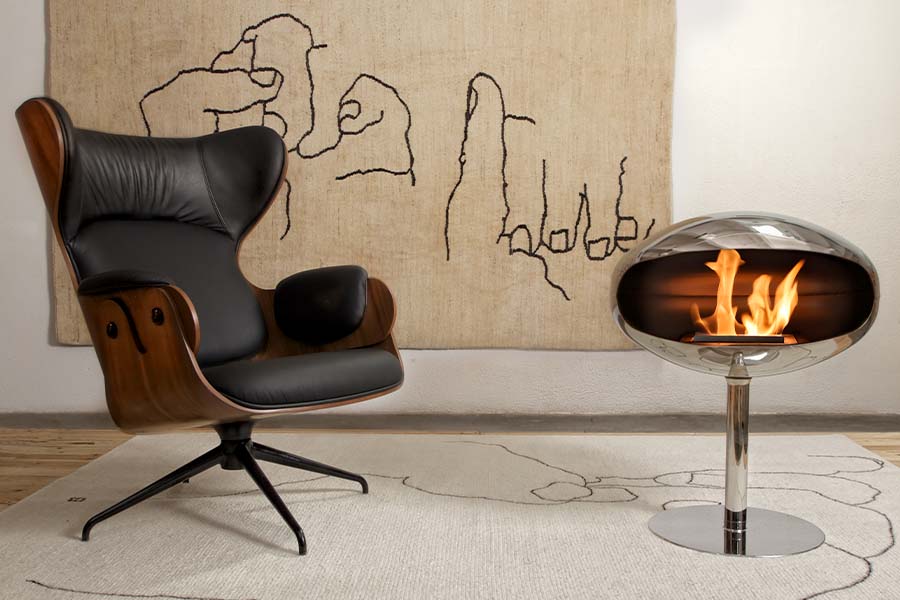Cocoon Pedestal Bioethanol Fireplace - Wignells Heating & Cooking